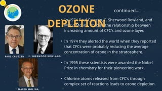 Ozone layer its importance, Depletion & methods to prevent depletion | PPTX