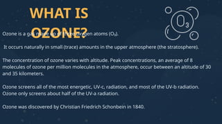 Ozone layer its importance, Depletion & methods to prevent depletion | PPT