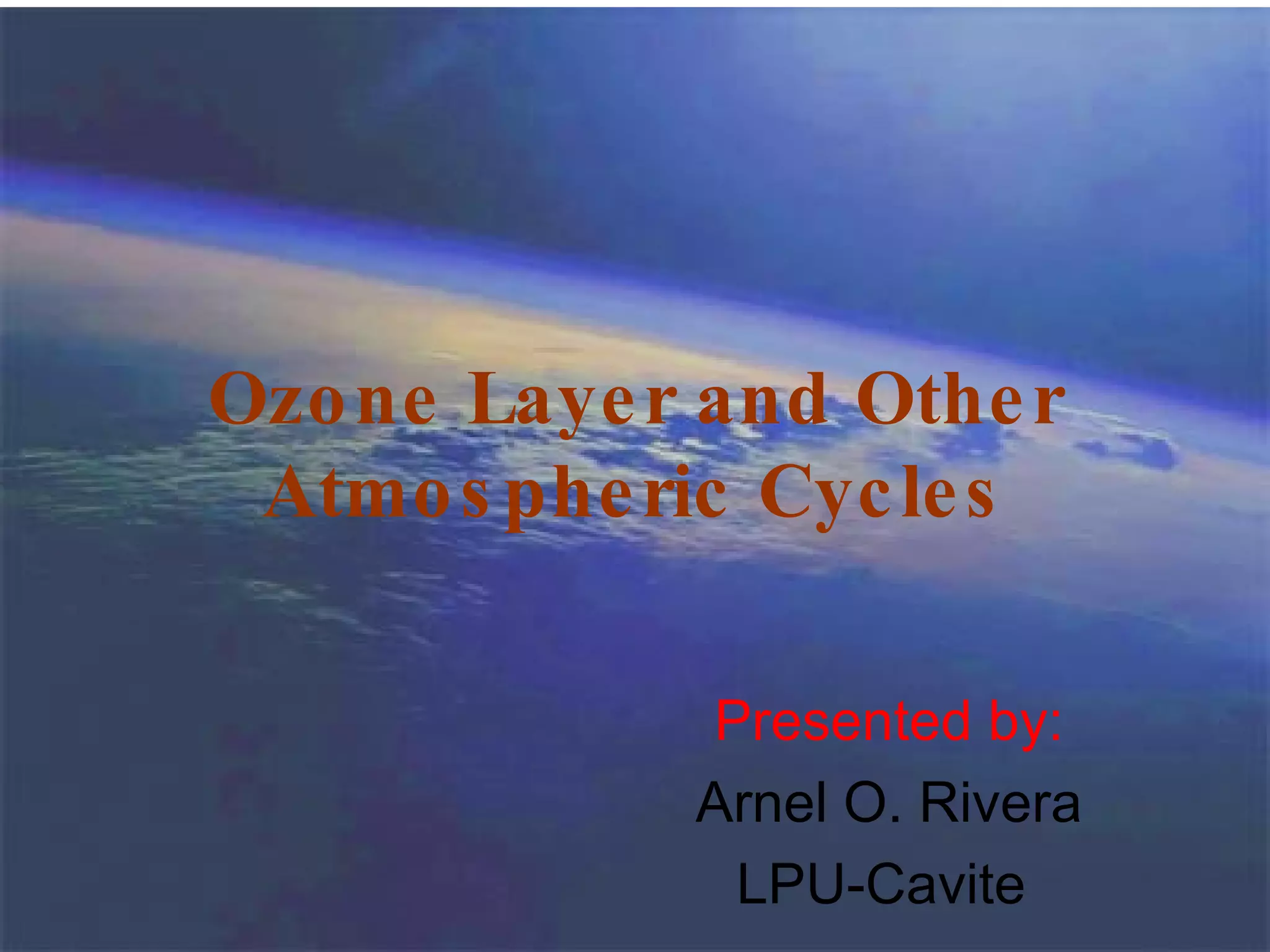 Ozone layer & carbon cycle | PPT