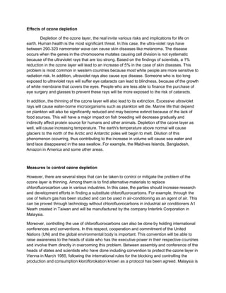 Ozone layer depletion | PDF