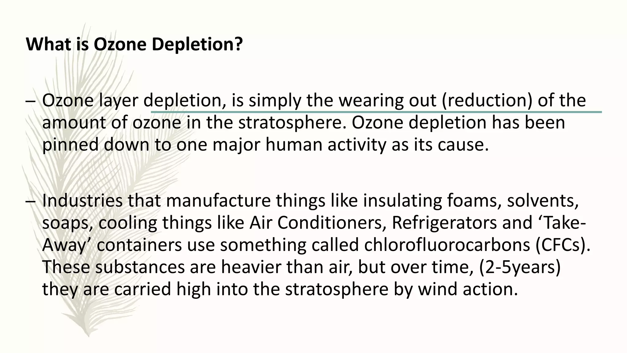 Ozone layer depletion | PPTX