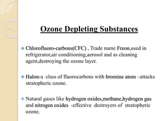 Ozone layer depletion final | PPTX