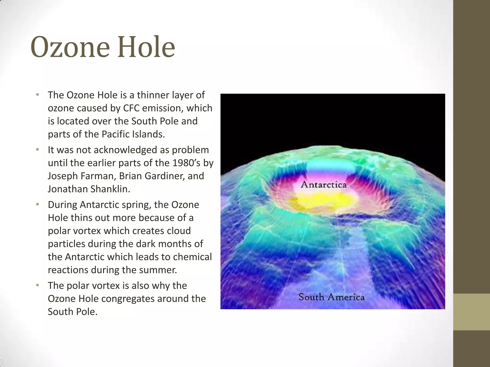Ozone Depletion & The Ozone Hole | PPTX | Indoor Environmental Quality ...