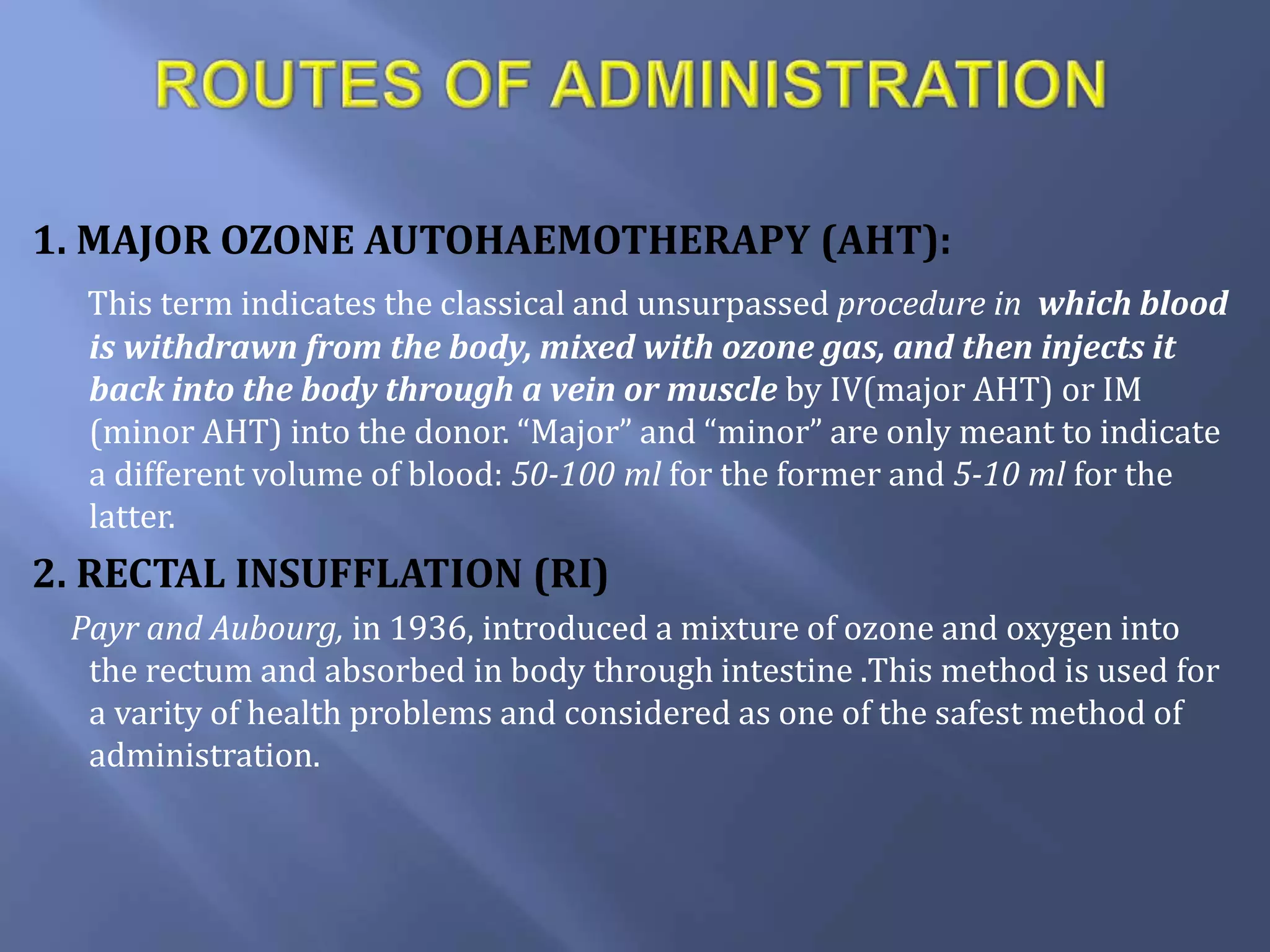 Ozone therapy an alternative medicine | PPTX