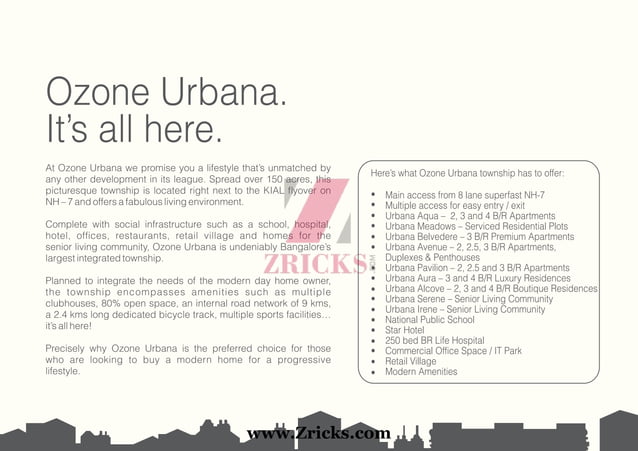 Ozone Urbana Avenue Brochure - Zricks.com