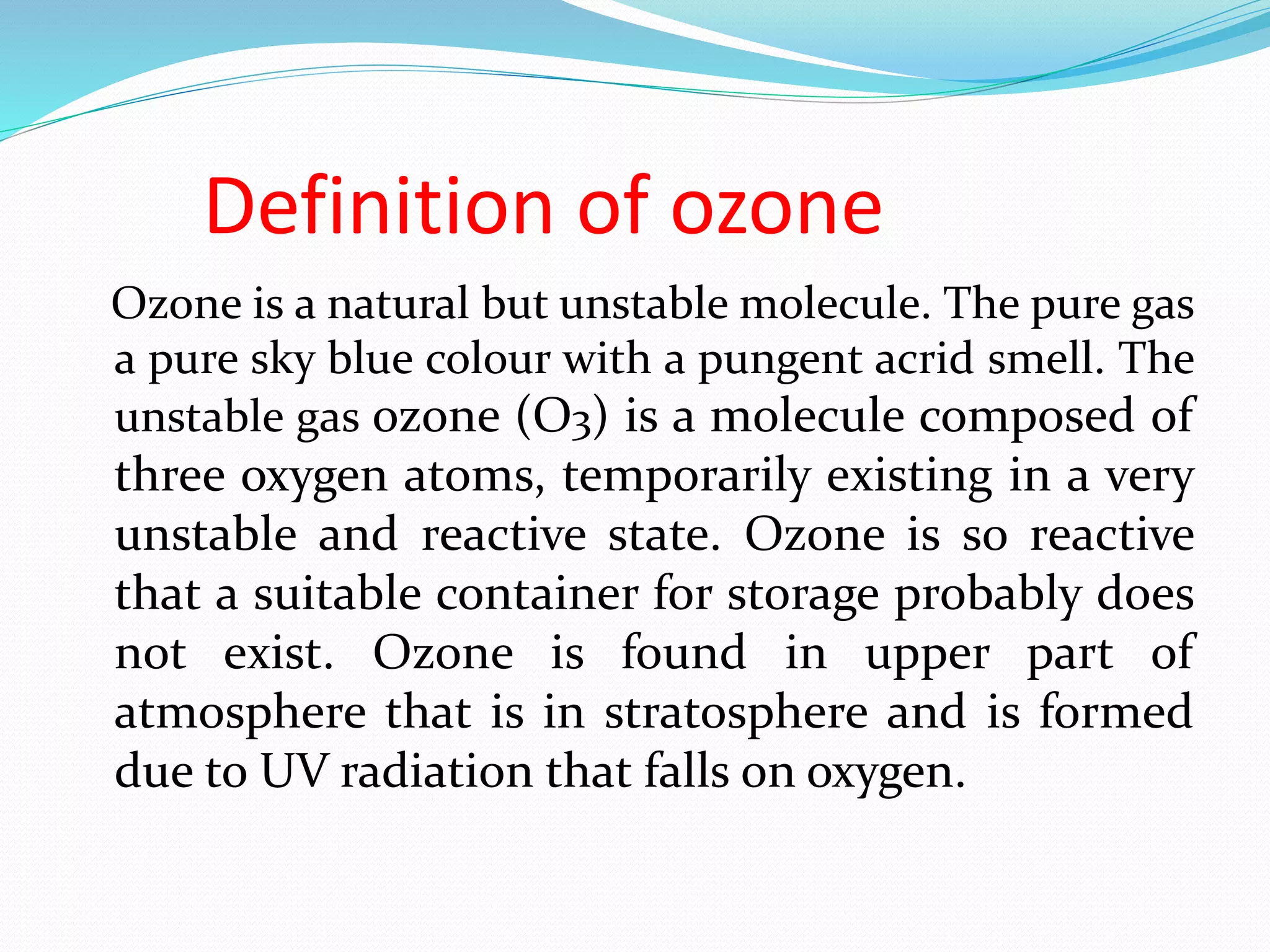 Ozone water treatment | PPTX