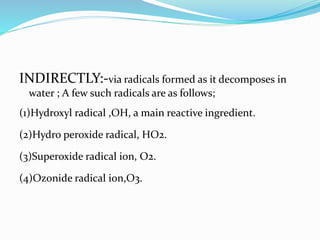 Ozone water treatment | PPTX