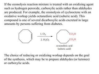 Ozonolysis of alkenes | PPTX