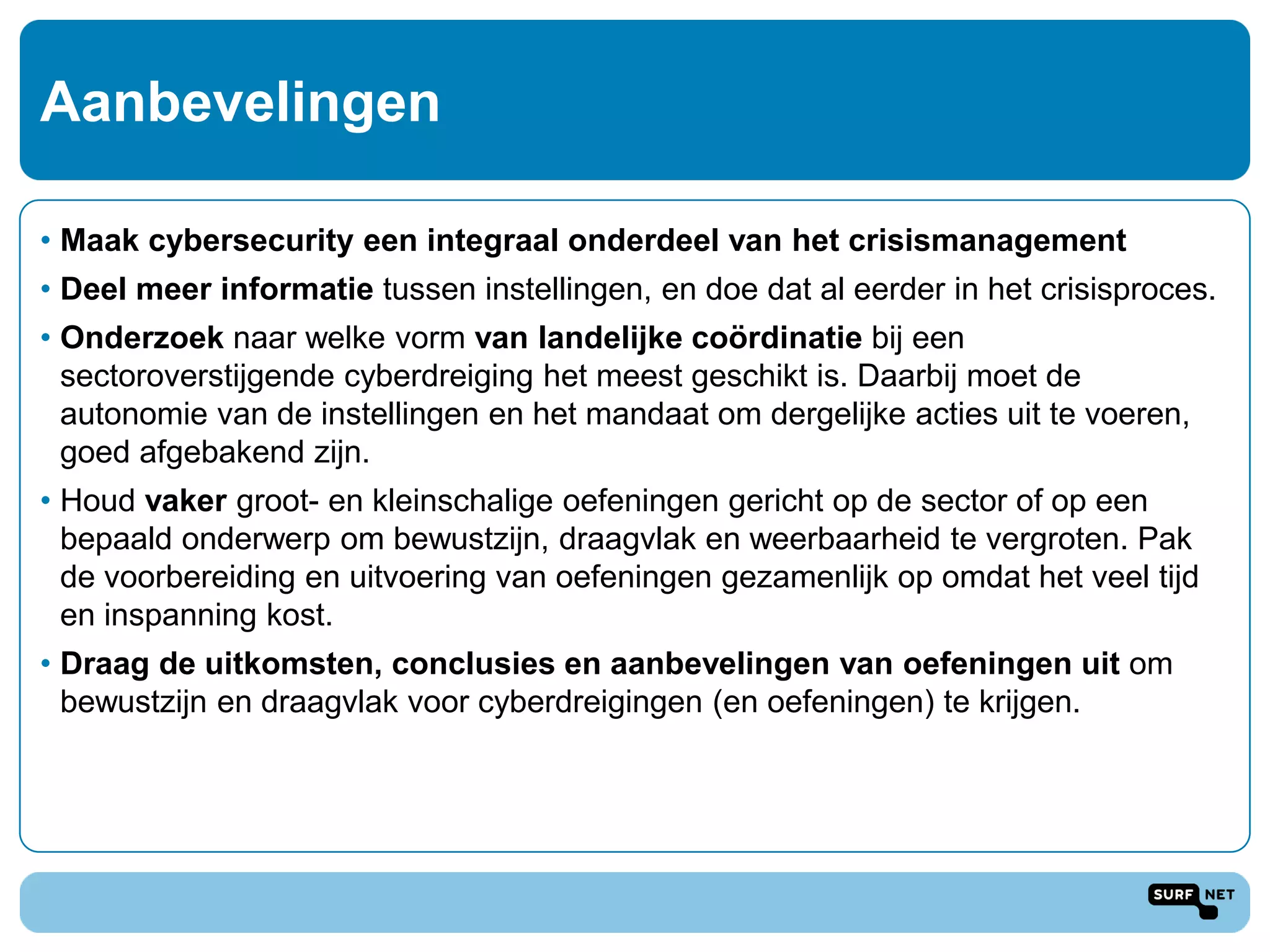 Parallelsessie Crisismanagement - Cyber Security Congres | PDF