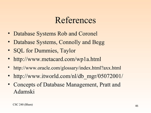 Database concepts | PPT