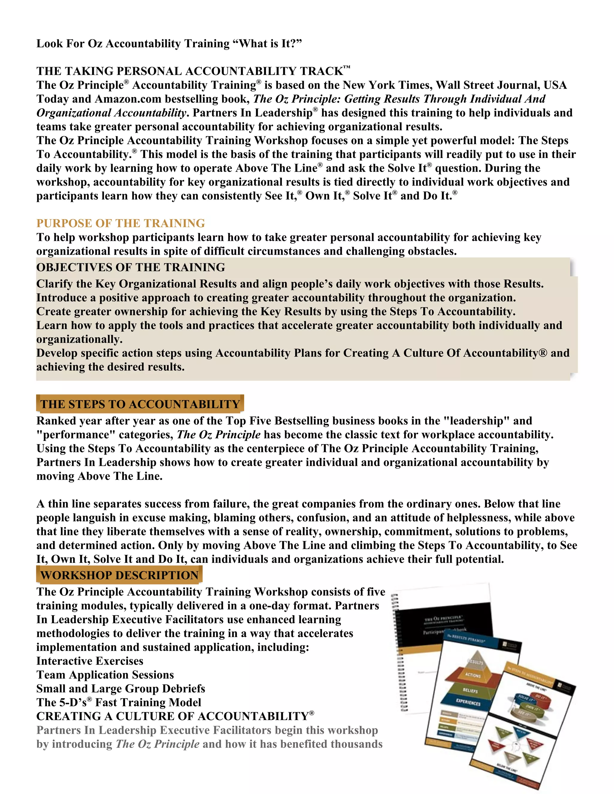 Oz training description | DOC