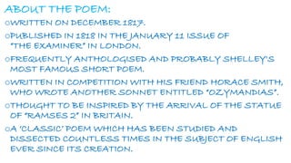 Ozymandias The Poem | PPTX