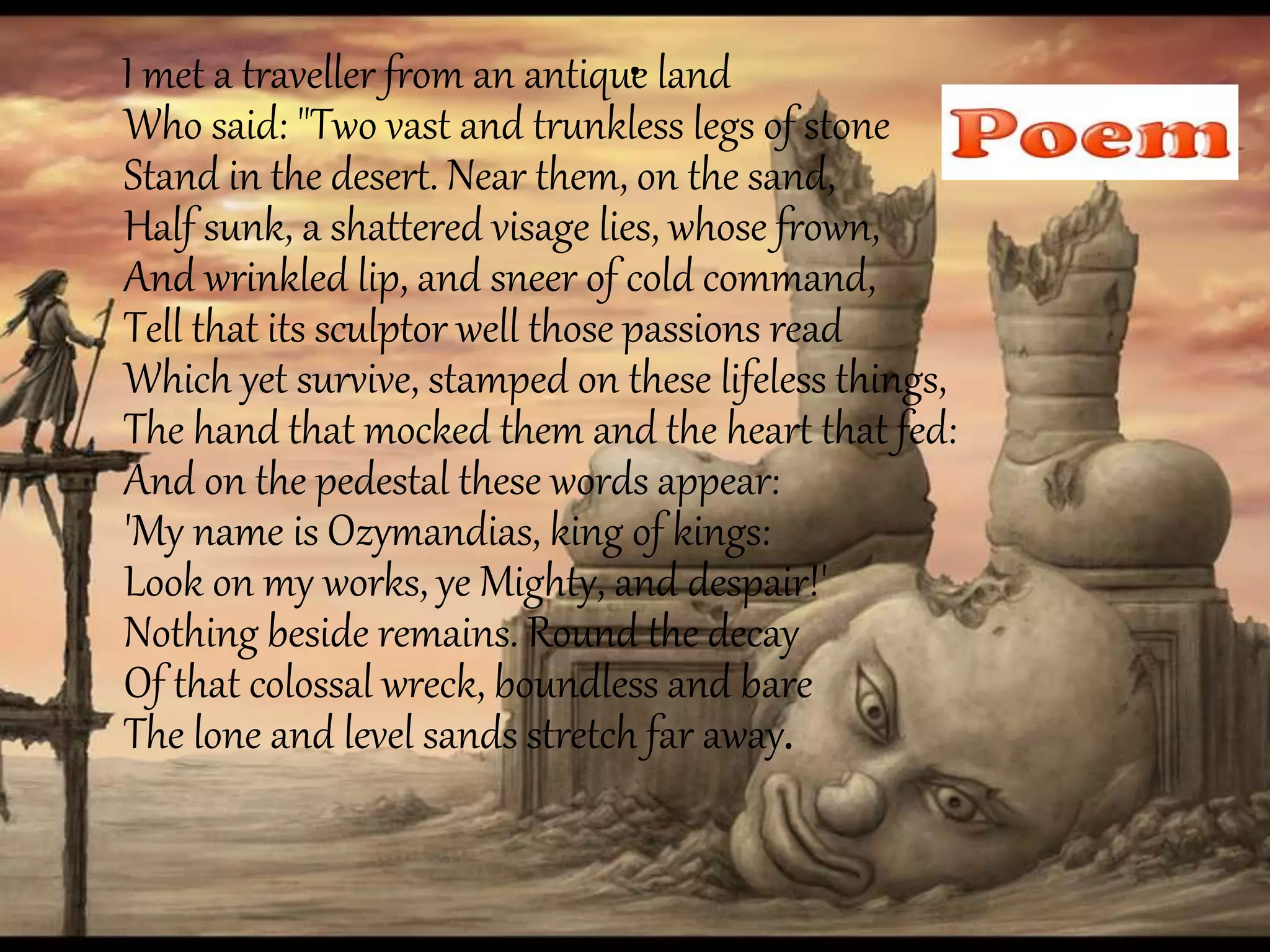 Ozymandias Percy Byshee Shelly | PPTX