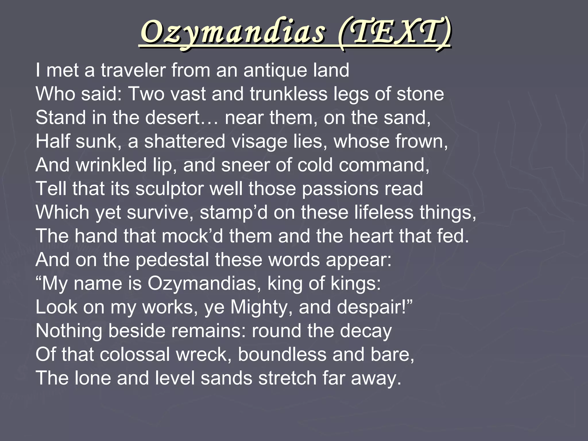 Ozymandias | PPT