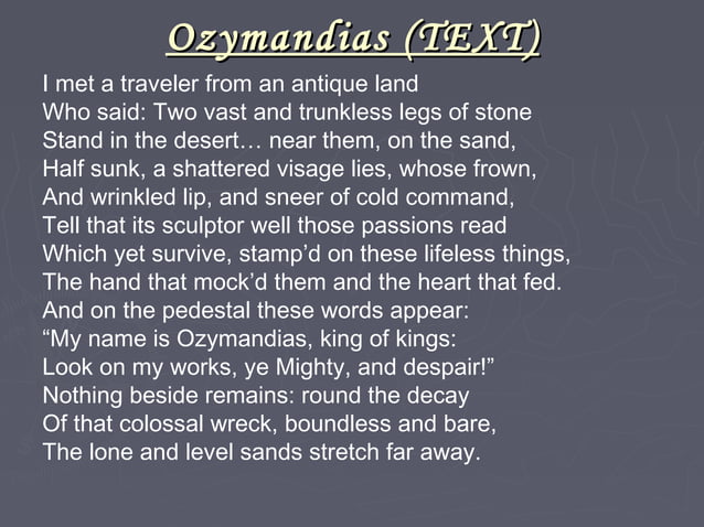 Ozymandias | PPT