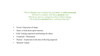 Ozymandias Poem | PPTX