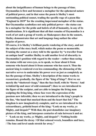 Ozymandias by shelley | DOCX