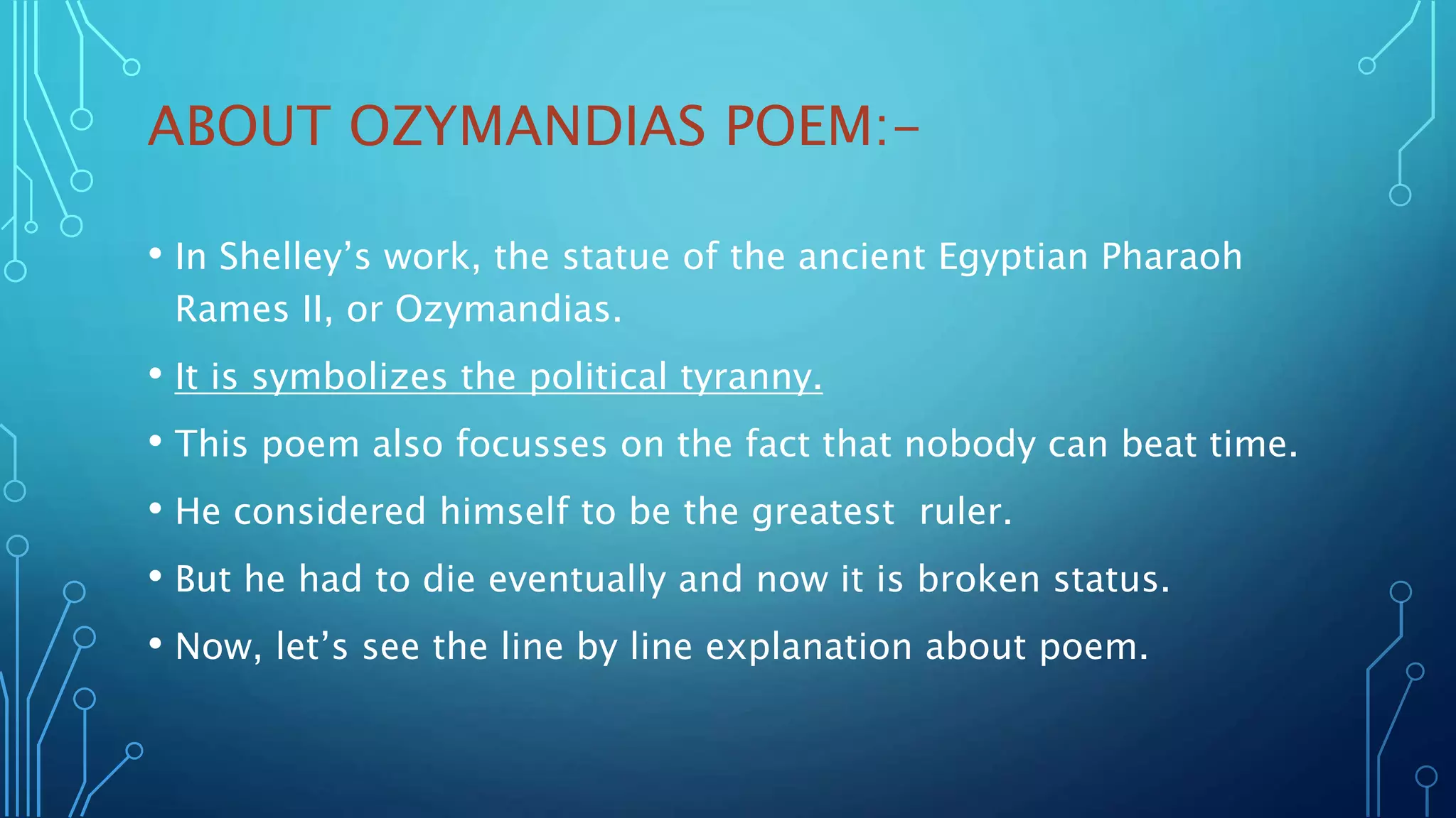 ozymandias poem | PPTX