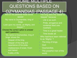 Ozymandias ppt of english | PPTX