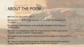 Ozymandias - P.B. Shelley | PPTX