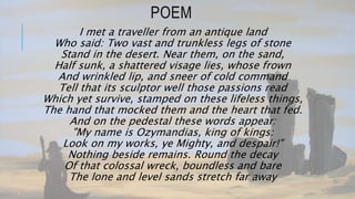 Ozymandias - P.B. Shelley | PPTX