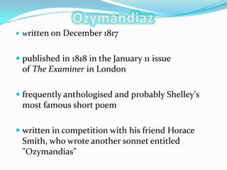 Ozymandias PPt | PPTX