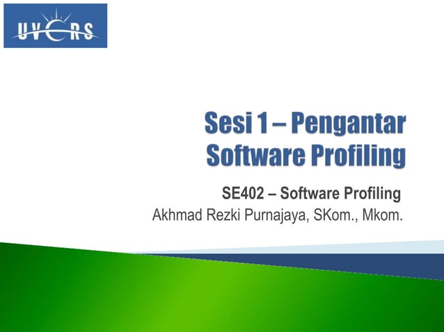 Pengantar Software Profiling................... | PPT | Free Download