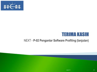 Pengantar Software Profiling................... | PPTX