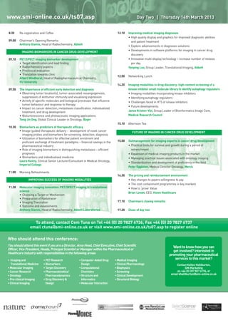 Smi's 9th annual Imaging in Cancer Drug Development event | PDF