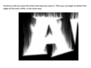 P 1 Creating Fire Text | PPT
