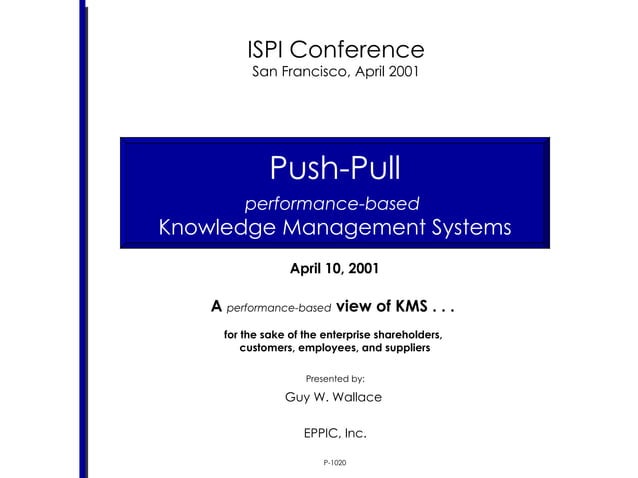 Push Pull KMS - Knowledge Management Systems | PPT