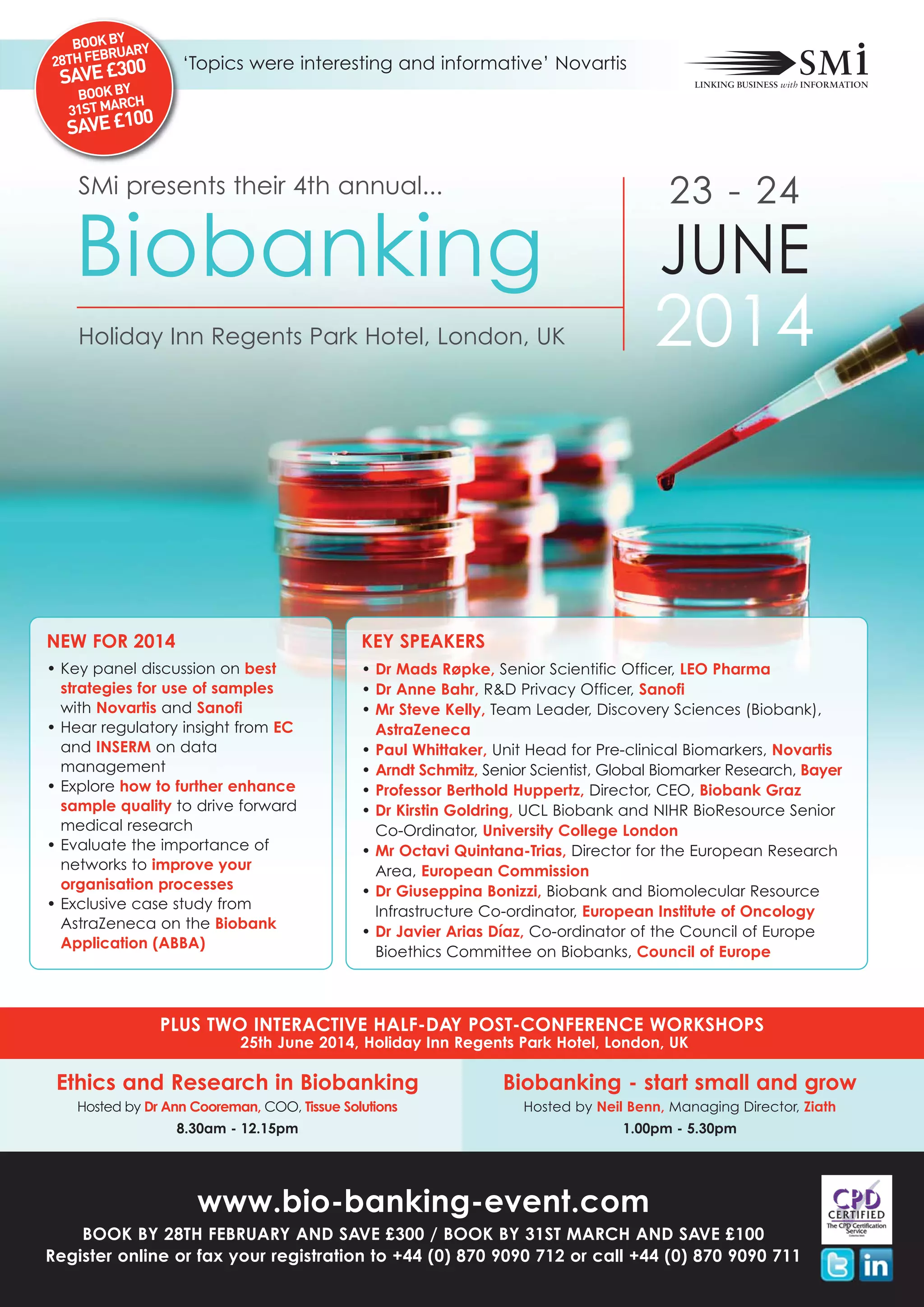 SMi Groups' 4th annual BioBanking conference | PDF
