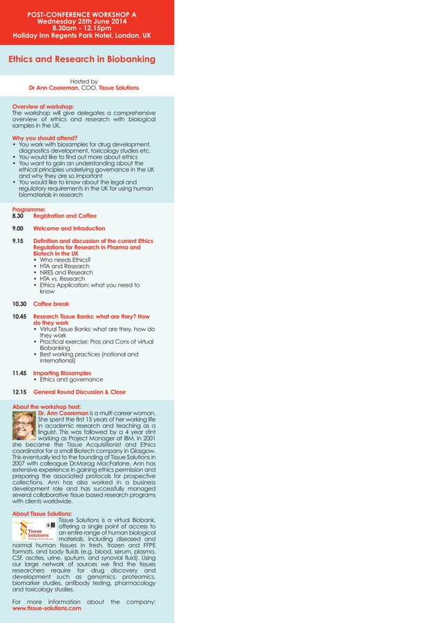 SMi Groups' 4th annual BioBanking conference | PDF