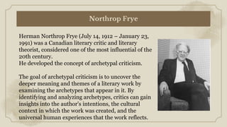 The Archetypal Criticism'. P-109_ Literary Theory & Criticism and ...