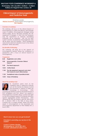 SMi Group's Immunogenicity conference | PDF