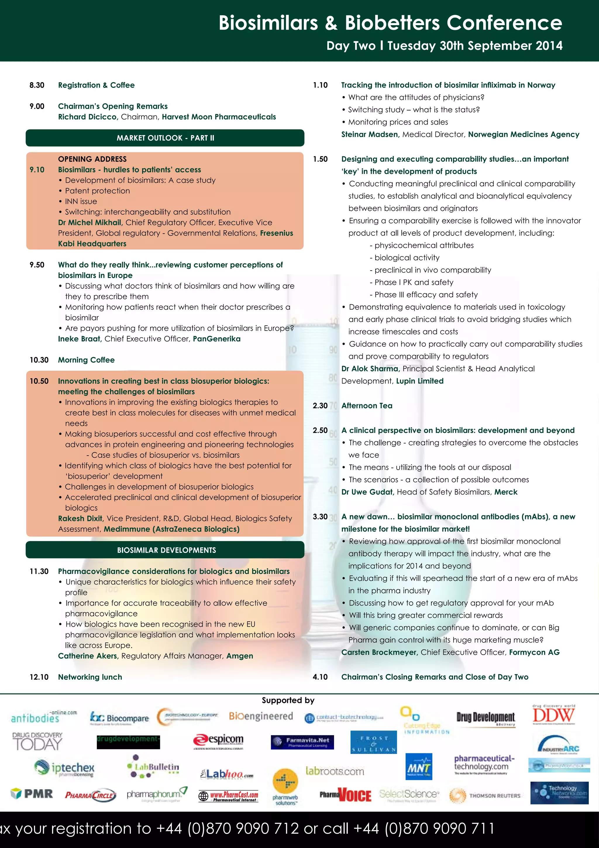 SMi Group's Biosimilars & Biobetters conference | PDF