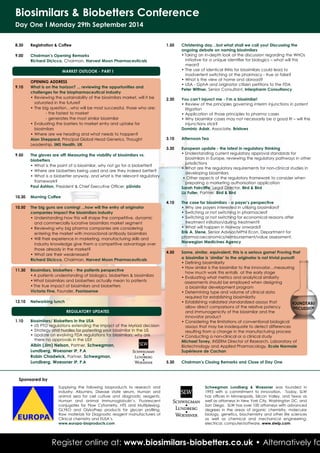 SMi Group's Biosimilars & Biobetters conference | PDF