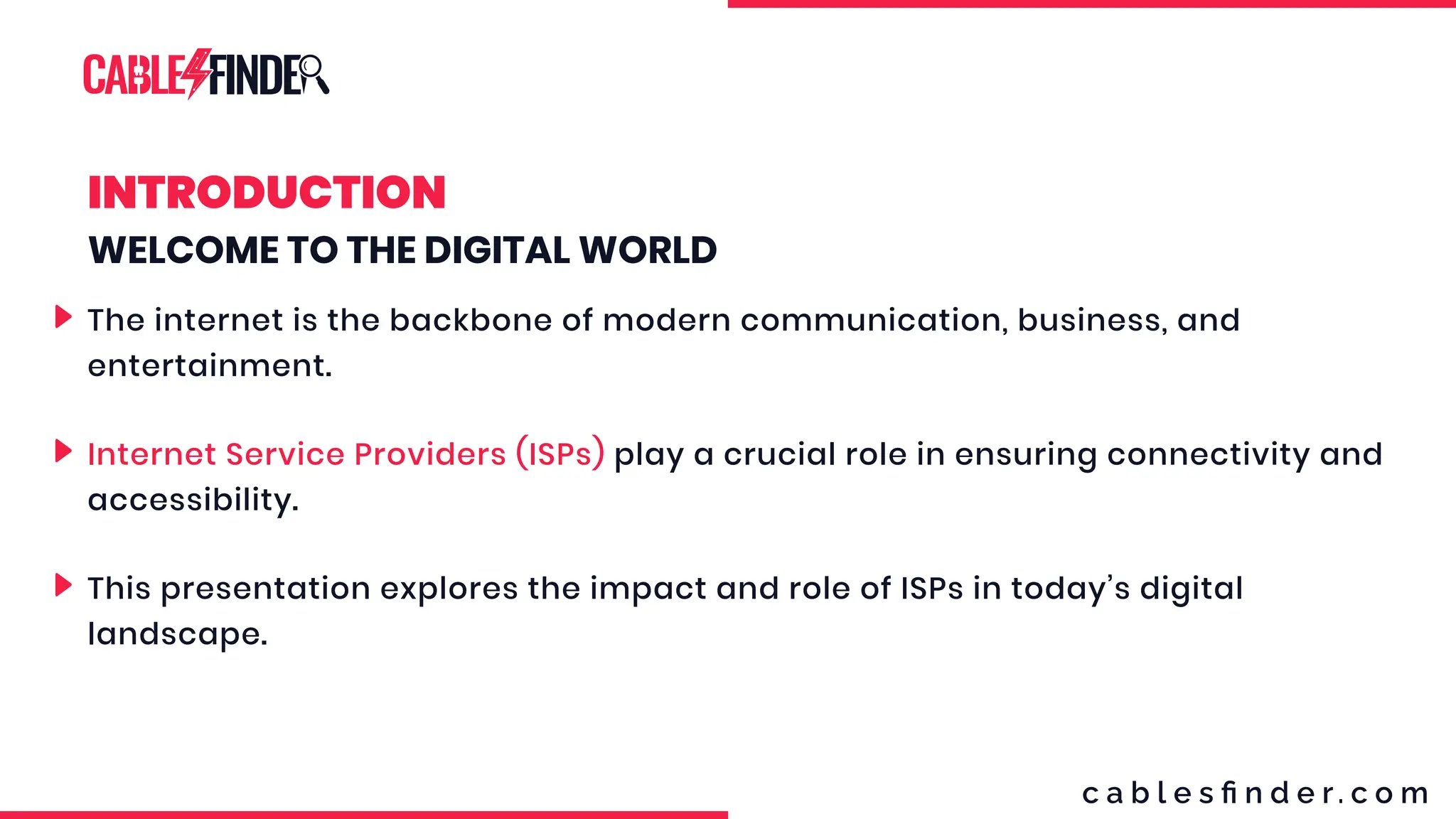 The Role of ISPs in Today’s Digital World - CablesFinder | PDF