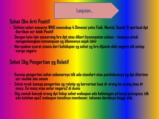 konsep sehat dan sakit | PPTX