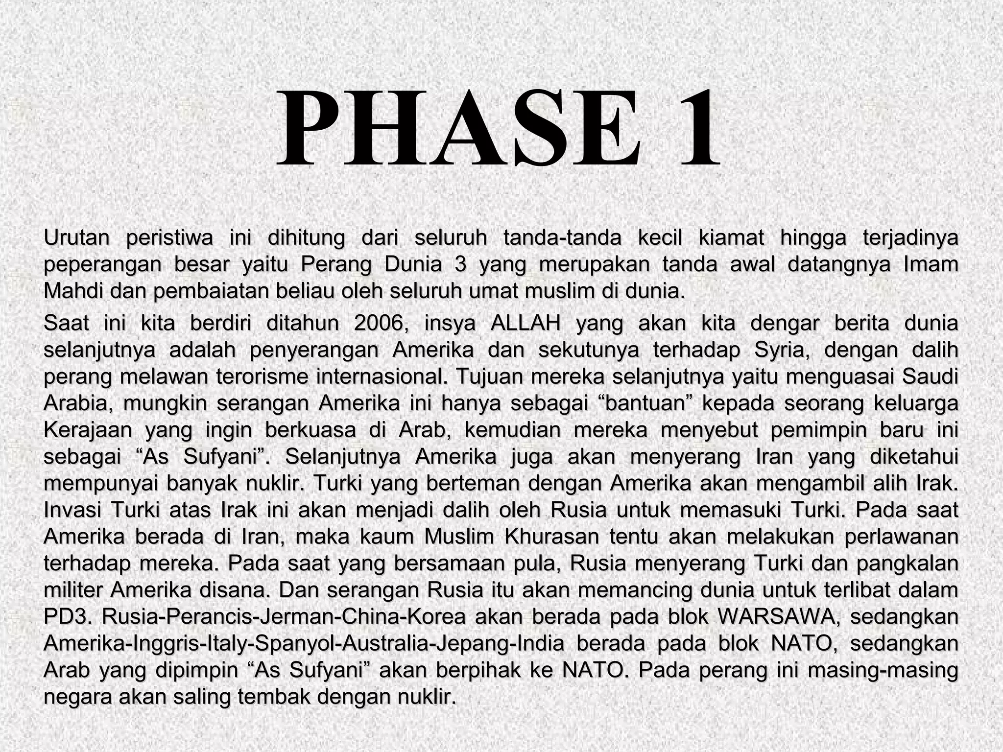Urutan Peristiwa Kiamat Besar | PPS