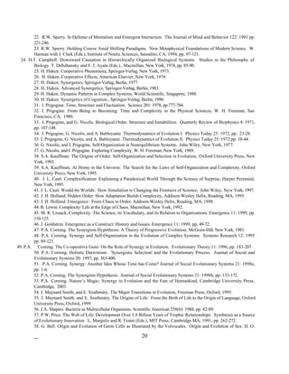 P.Corning 2002 the re emergence of emergence | PDF