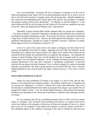 P.Corning 2002 the re emergence of emergence | PDF