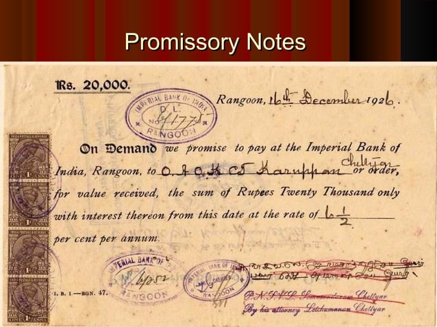 promissory notes | PPT