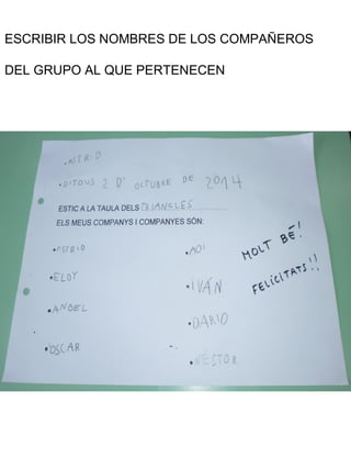 Los nombres de los compañeros | PPT