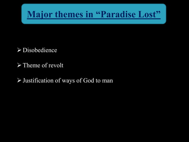 Critical analysis of Paradise Lost | PPTX