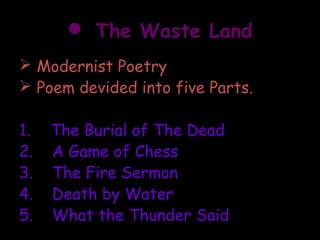Five Parts of The Waste Land | PPT