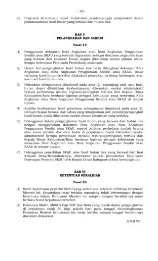 P.30 2012 penataan_hasilhutandarihutanhak | PDF