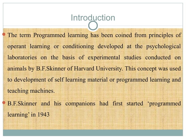 programmed learning | PPT