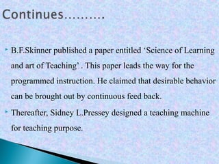 programmed learning | PPT