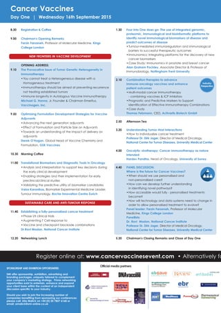 SMi Group's Cancer Vaccines 2015 conference | PDF